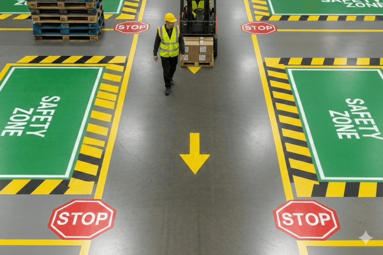 Floor Demarcation Standards for Health and Safety Line Marking